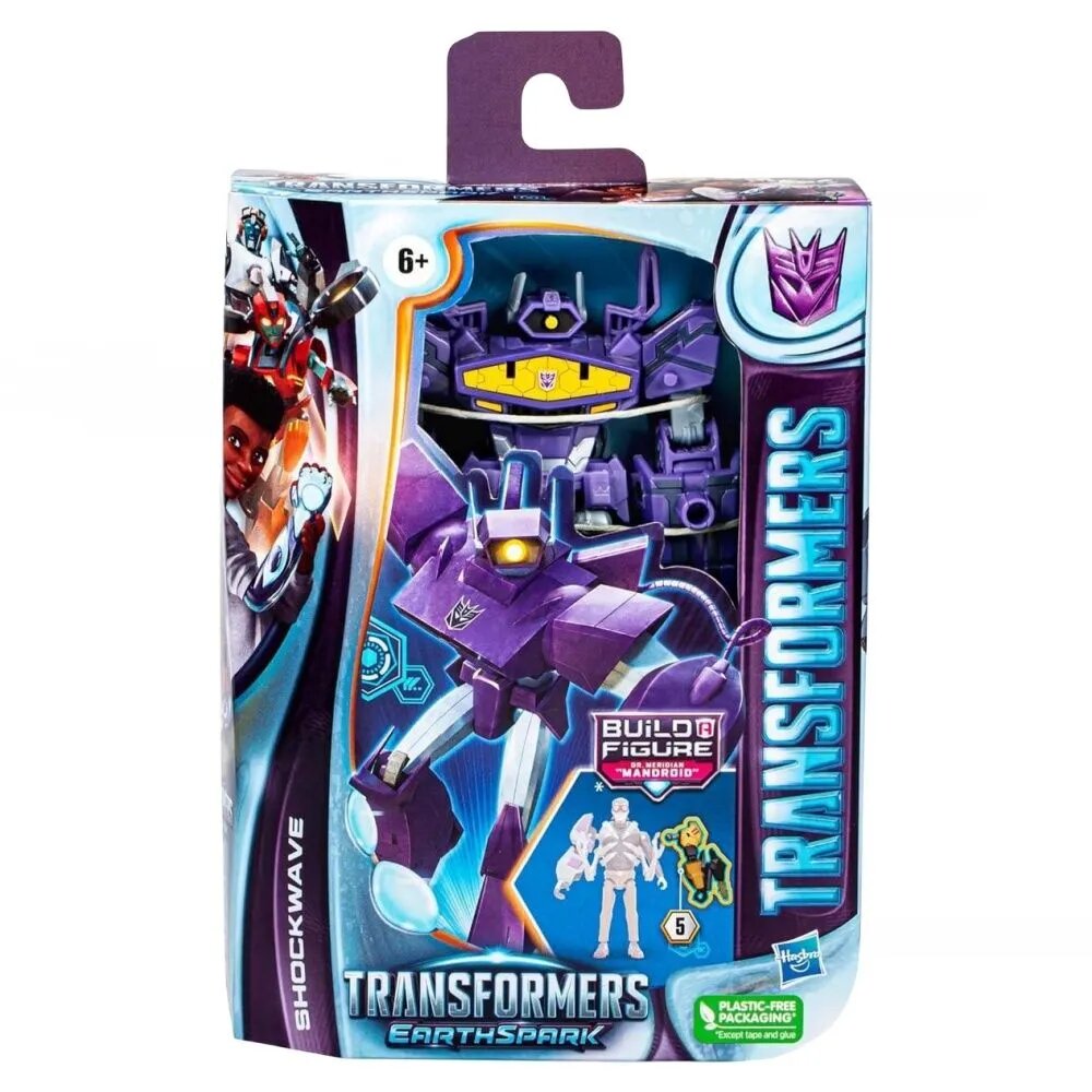 Трансформеры игрушки Hasbro Transformers Toys EarthSpark Deluxe Class Shockwave 12.5cm F6736