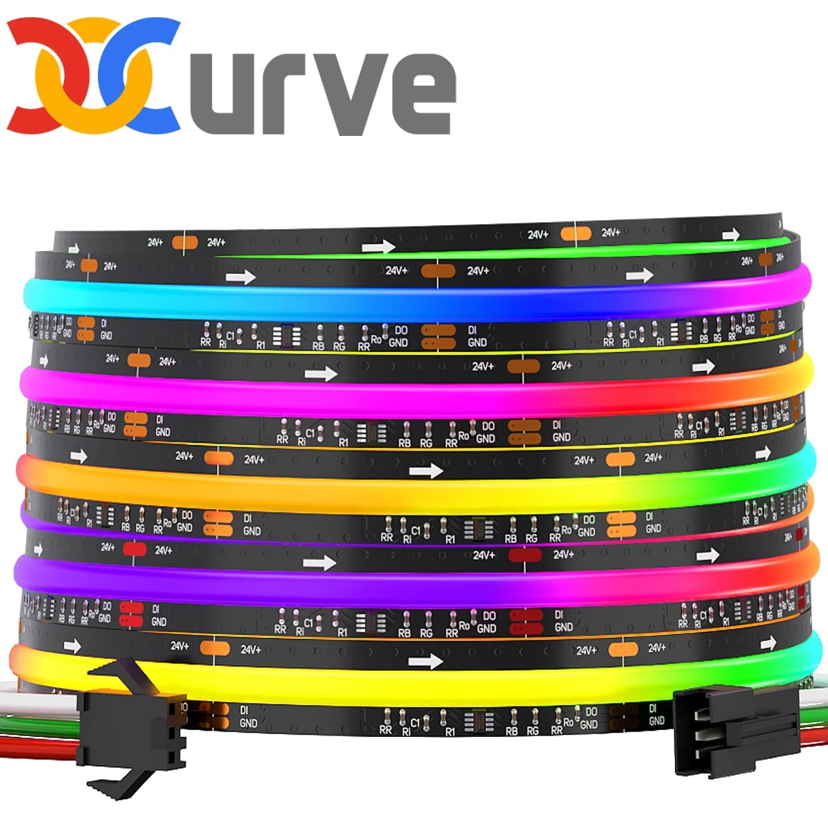 Cocurve WS2811 RGB Светодиодная лента 12/24В