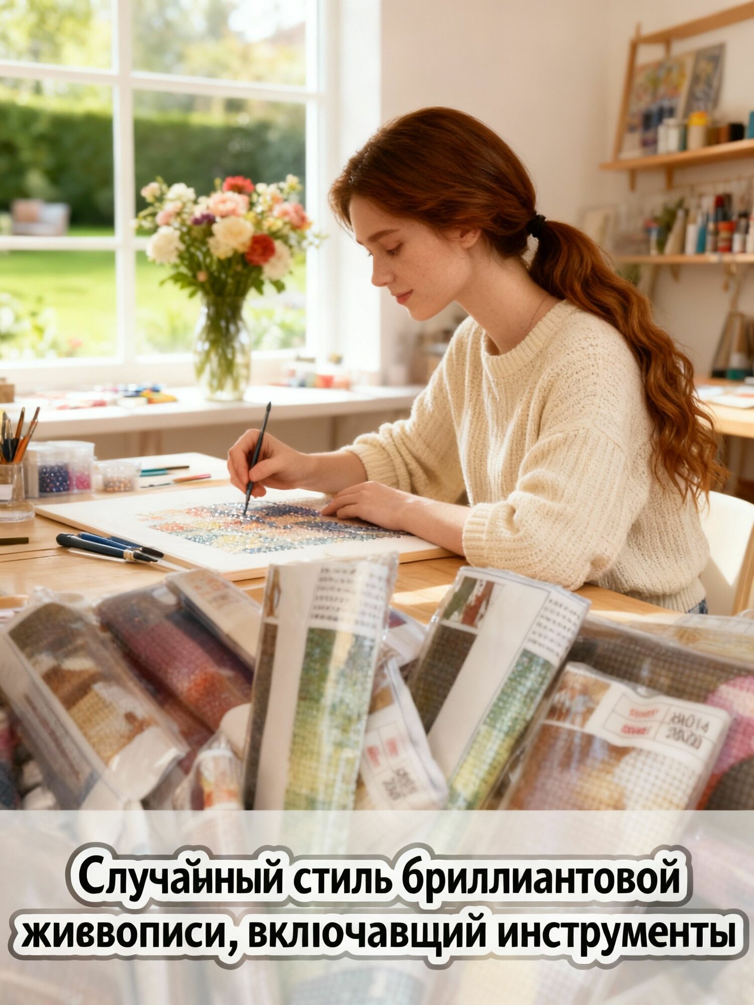 Набор для алмазной вышивки Случайный рисунок 30*40 см, полный комплект страз и инструментов, распродажа остатков, низкая цена