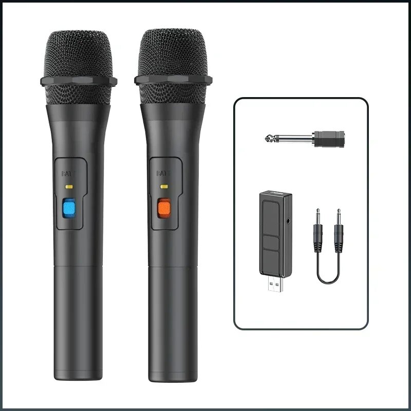 Беспроводная микрофонная система для караоке 2Pcs Mic