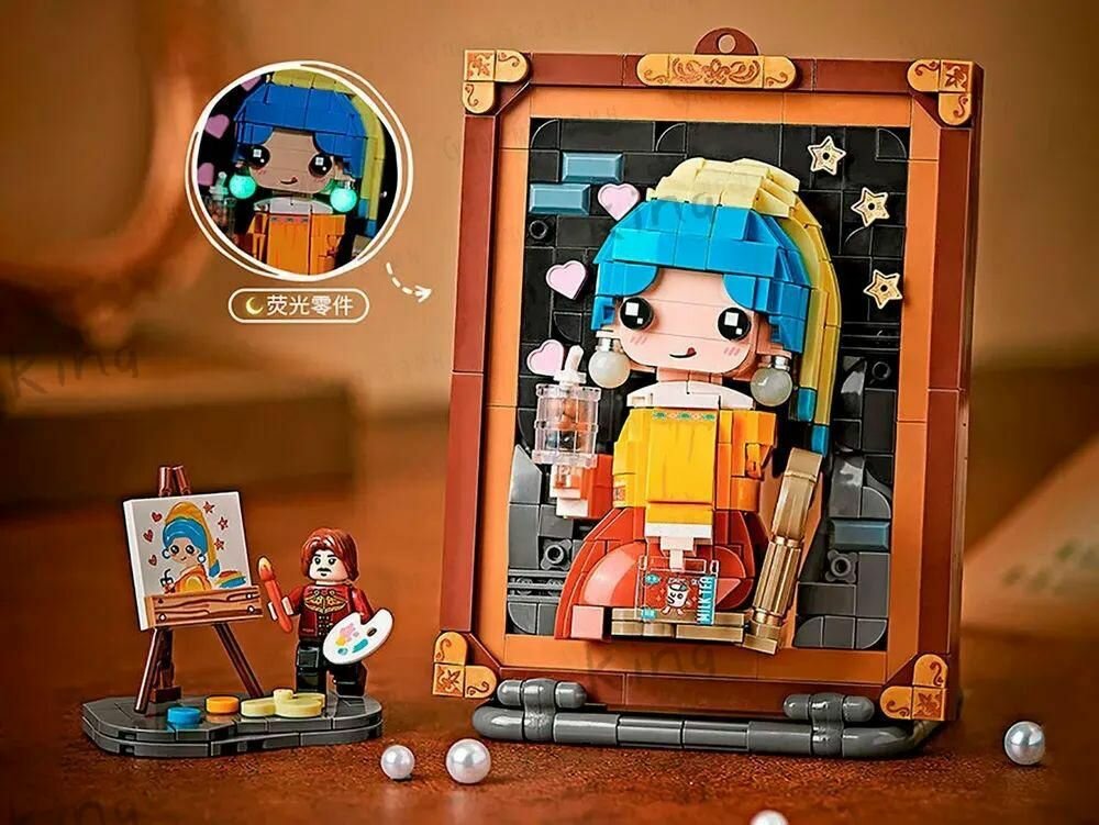 Конструктор LOZ Девушка с жемчужной сережкой, 1287_MK-wanglongyu