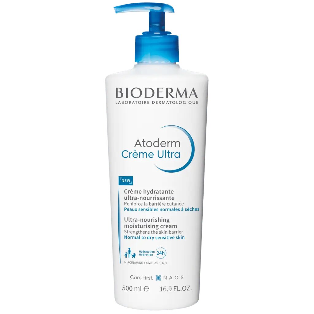 Bioderma Atoderm Крем Ультра для увлажнения нормальной и сухой кожи лица и тела 500 мл 1 шт