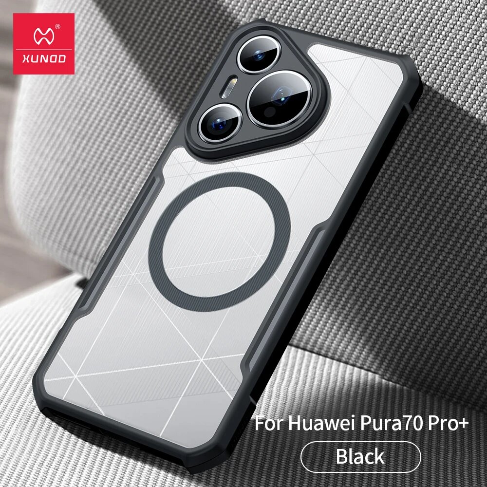 Чехлы для телефонов Huawei Pura70 Pura 70 Ultra Pro Plus XUNDD Магнитный защитный чехол Магнитный чехол для беспроводного зарядного устройства, For Pura 70 Pro Plus, Just Case