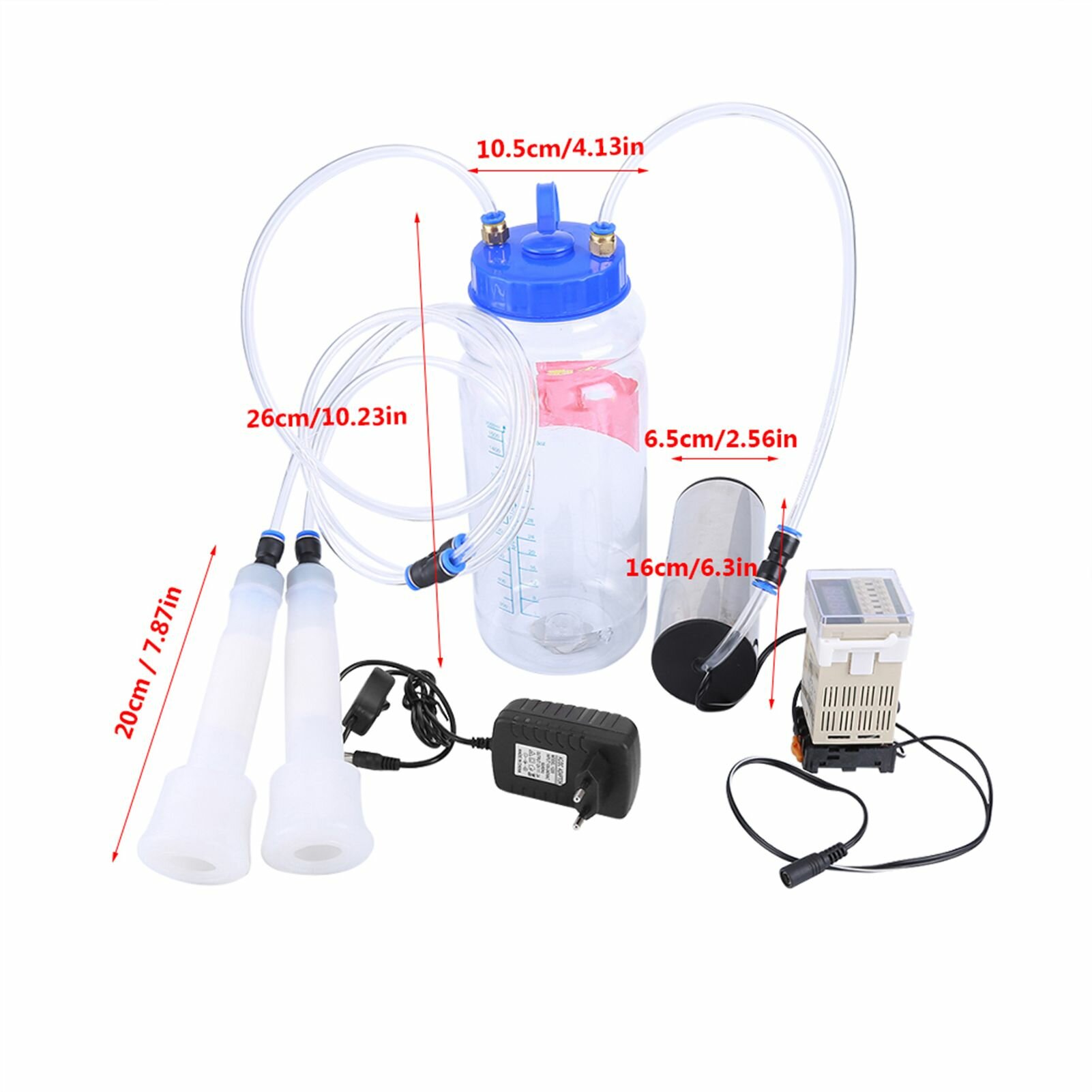 Портативная электрическая доильная машина на 2 литра с таймером для коров, высокая производительность