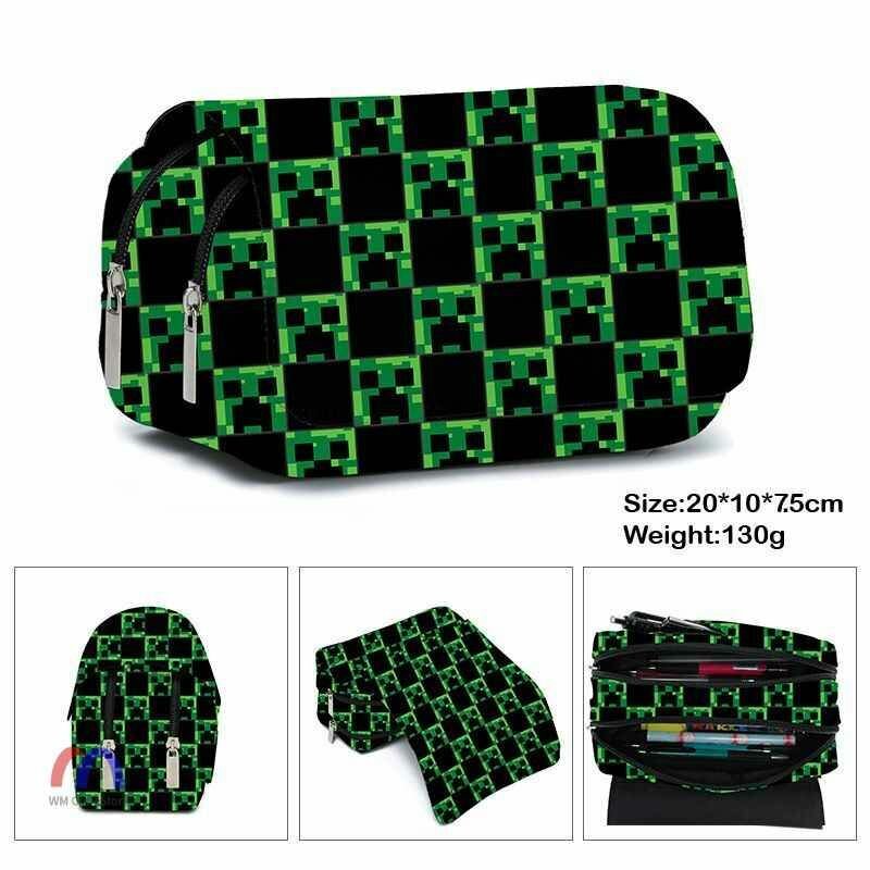 Пенал майнкрафт для мальчика школьный 2 отделения Minecraft SJBD2308101 01