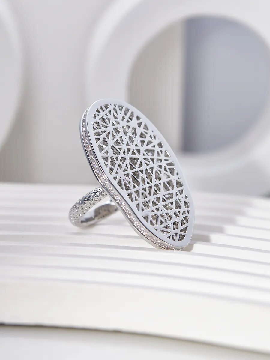 Кольцо, фианит, кристалл, циркон