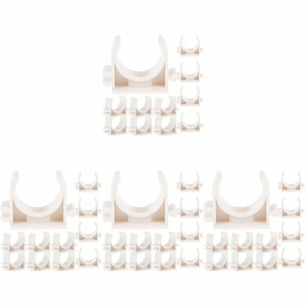 Пвх хомуты белые для труб диаметром 20 мм, 240 шт для крепления в водопроводе