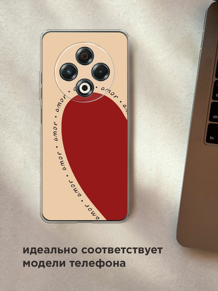 Чехол на Tecno Spark 30 / Текно Спарк 30 с принтом "amor heart 1 - 14 февраля" — фото 1
