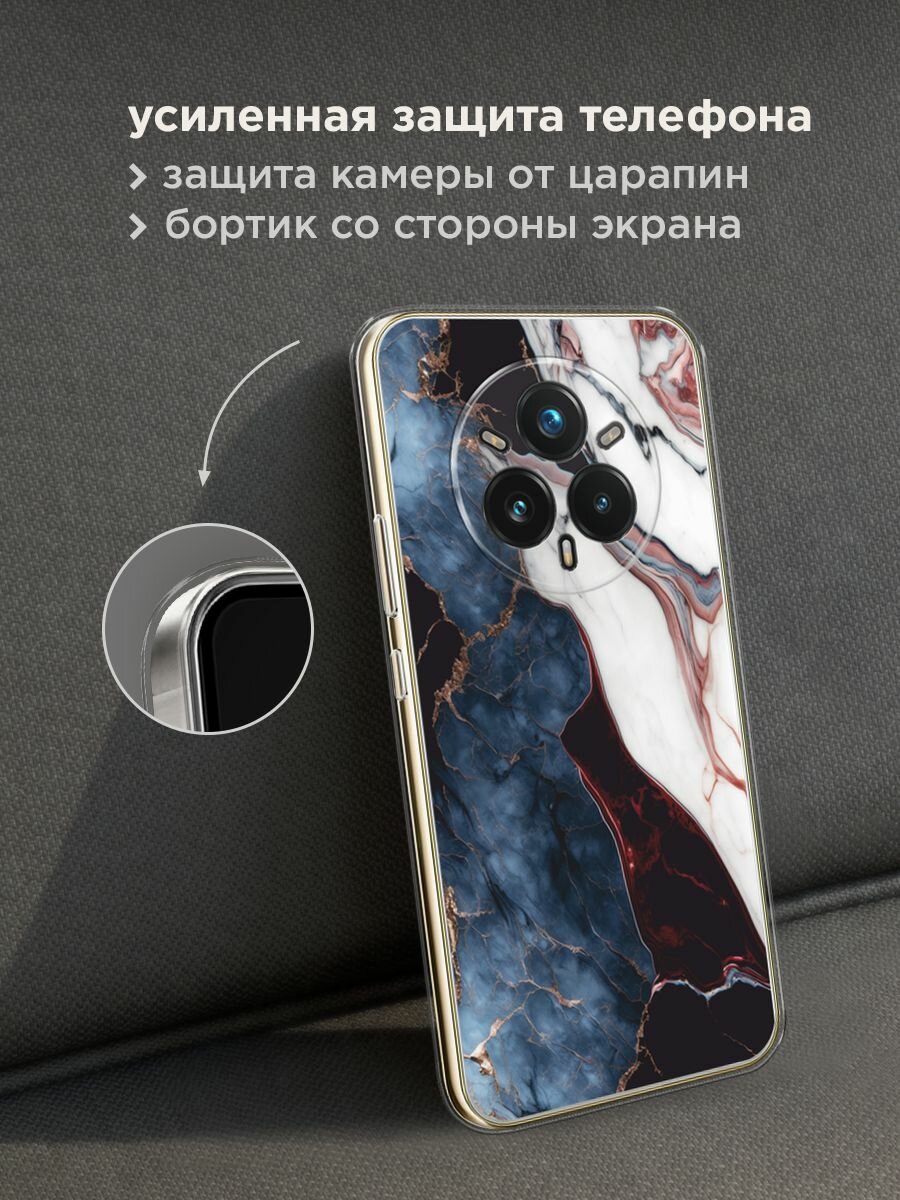 Чехол на Realme 14 Pro+ / Реалми 14 Про+ с принтом "Благородный мрамор" — фото 1