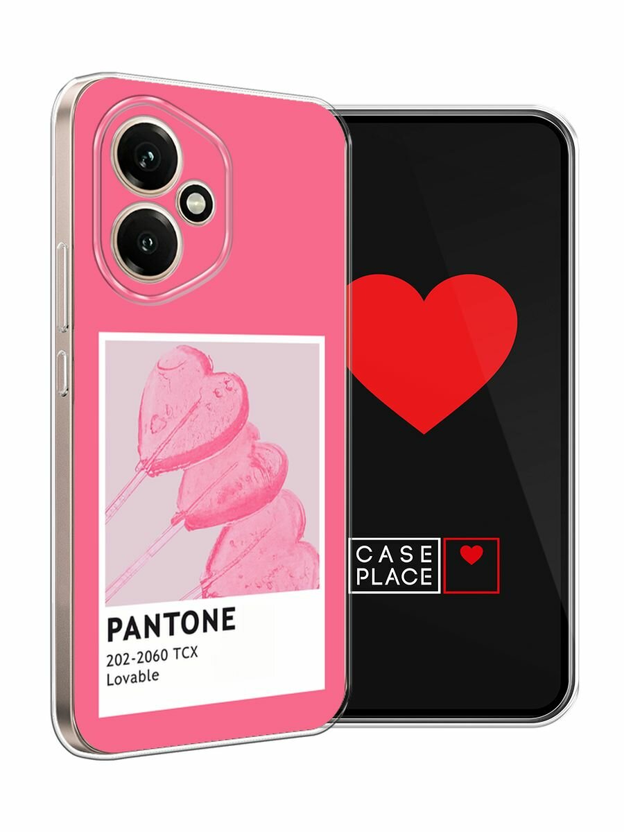 Чехол на Honor 400 / Хонор 400 с принтом "Pantone Lovable 1 - 14 февраля" — фото 1