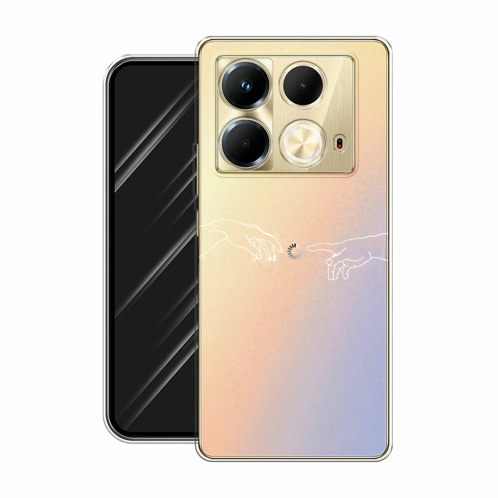 Чехол на Infinix Note 40 / Инфиникс Нот 40 с принтом "Загрузка творения", прозрачный — фото 1