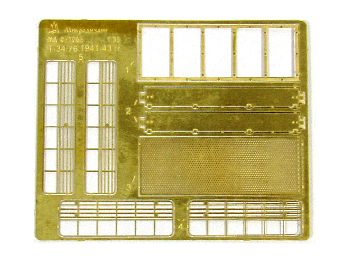 035201 Фототравление Микродизайн Т-34/76 1941-43 гг. Сетки (1:35)