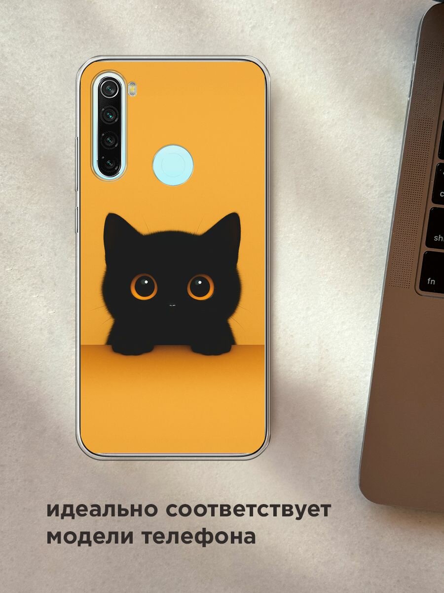 Чехол на Xiaomi Redmi Note 8 / Сяоми Редми Нот 8 с принтом "Контрастный котик" — фото 1