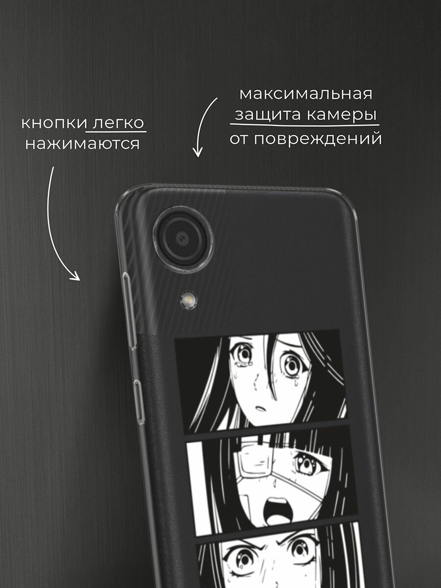 Чехол на Samsung Galaxy A03 Core / Самсунг Галакси А03 Core с принтом "Tokyo girls", прозрачный — фото 1