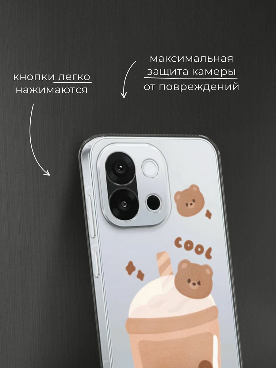 Чехол на OnePlus 13T / Ван Плас 13Т с принтом "Кофе 2", прозрачный — фото 1