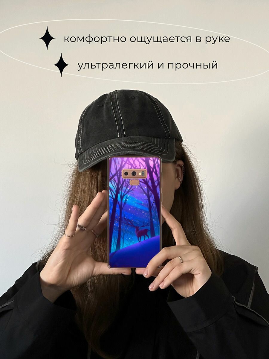 Чехол на Samsung Galaxy Note 9 / Самсунг Галакси Нот 9 с принтом "Северный олень" — фото 1