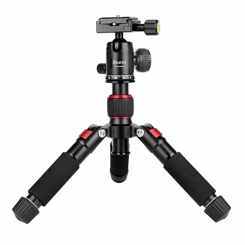 O085J XILETU FM5S-МИНИ-Алюминиевый Штатив с Шаровой головкой на 360 Градусов Красного цвета