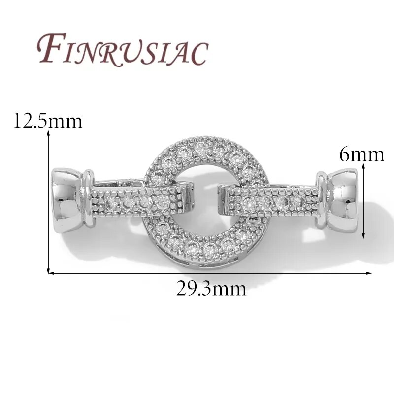 Позолоченные замки для браслетов FINRUSIAC, 2 штуки 2 pieces, Rhodium Plated