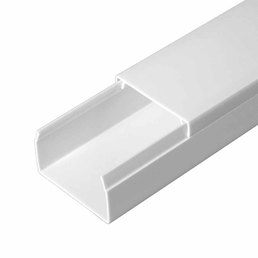 Кабель-канал Промрукав белый, 2-й замок, ПВХ, 2000х40х25 мм