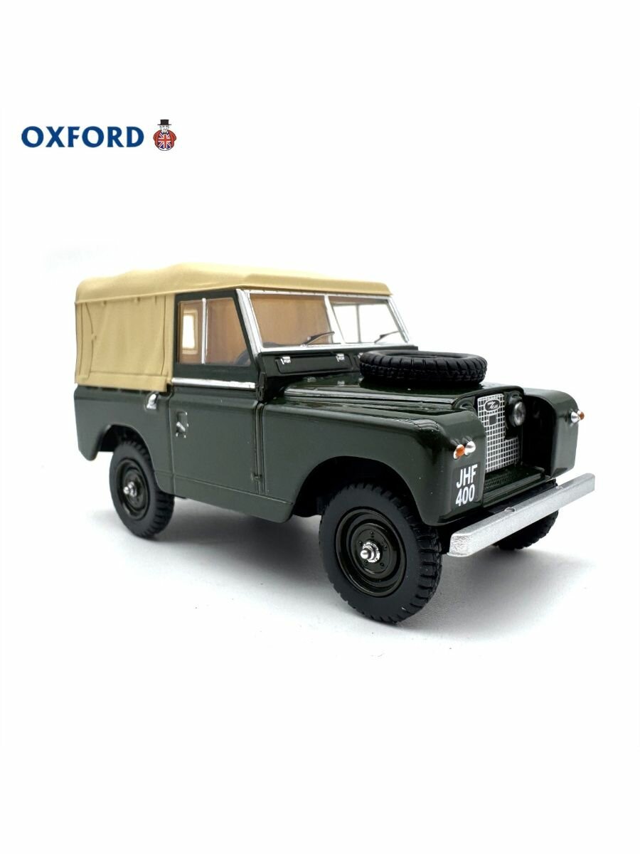 OXFORD Land Rover Series II SWB Canvas Bronze Green 1:43 коллекционная модель автомобиля из сплава