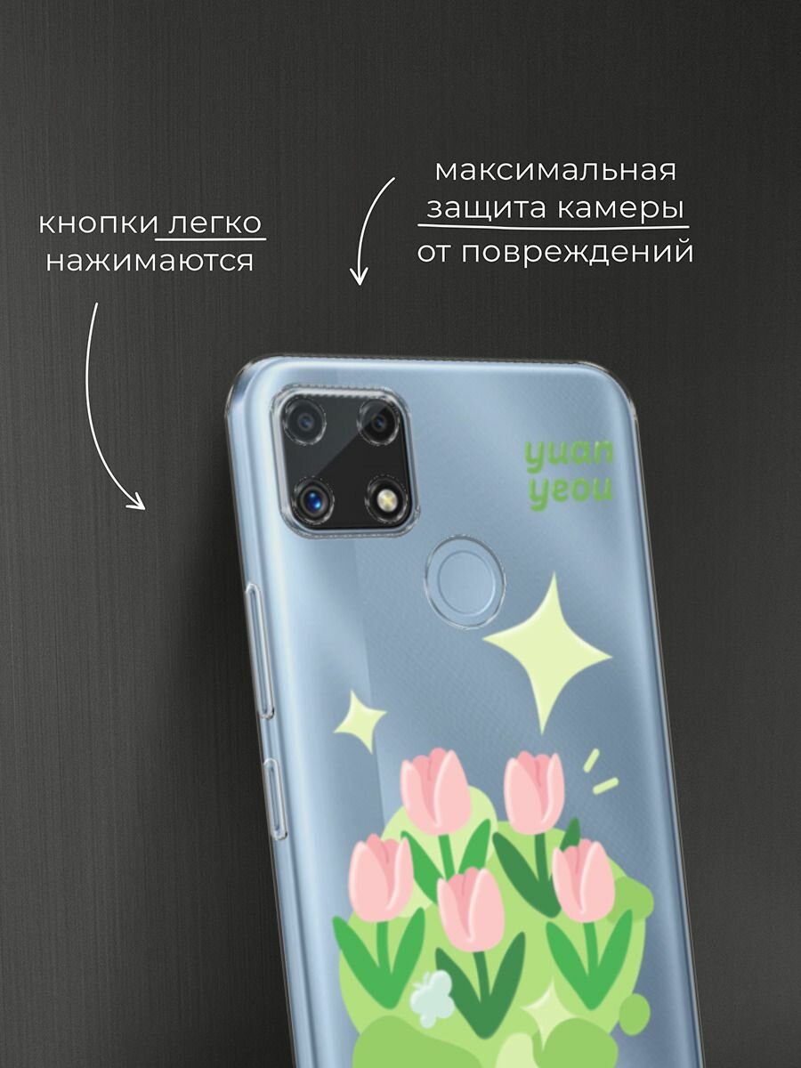 Чехол на Realme C25/C25s / Реалми С25/C25s с принтом "Protect nature" — фото 1