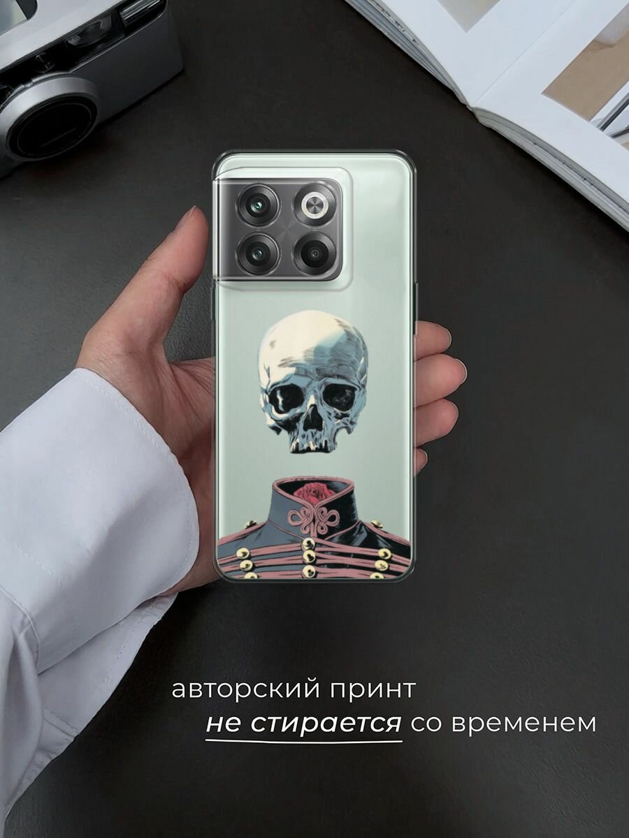 Чехол на OnePlus 10T / Ван плюс 10T с принтом "Гусар", прозрачный — фото 1