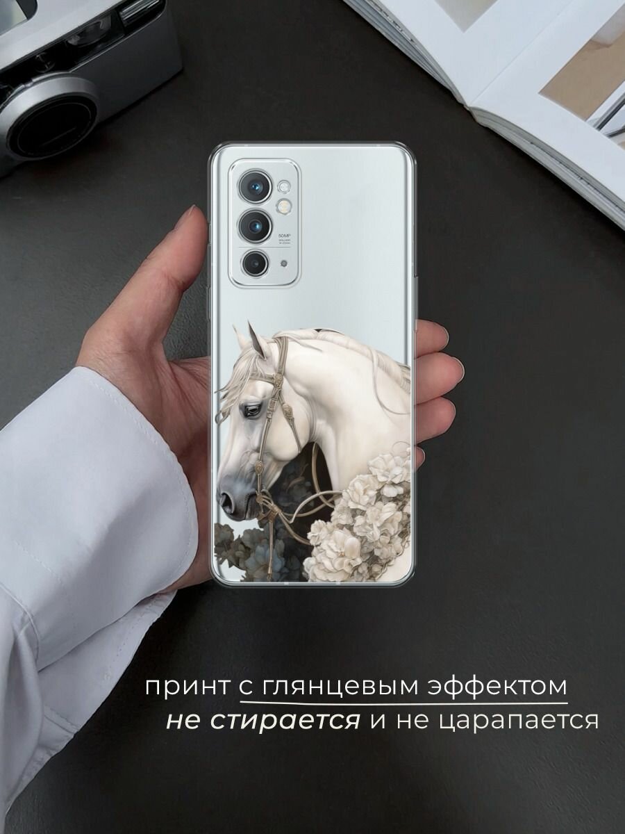 Чехол на OnePlus 9RT / ВанПлас 9RT с принтом "Благородный конь 3" — фото 1