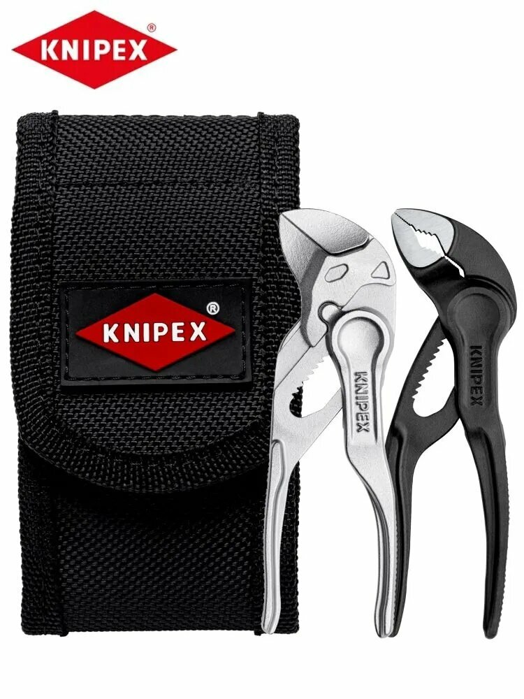 KNIPEX 00 20 72 V04 XS Набор мини-плоскогубцев С поясной сумкой Высокая удерживающая сила Плоскогубцы