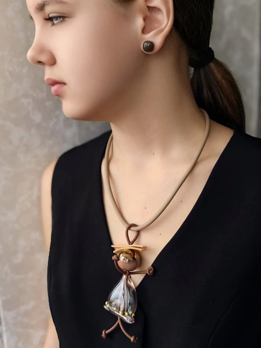 Колье, муранское стекло, стекло