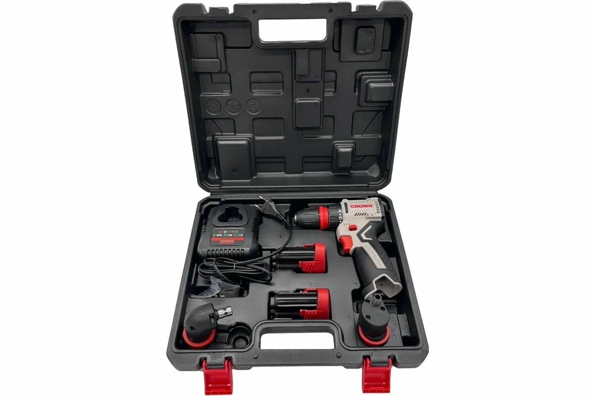 Шуруповерт аккумуляторная CROWN CT21129HQX-2 BMC 3в1 в кейсе, 12В, 2 акб