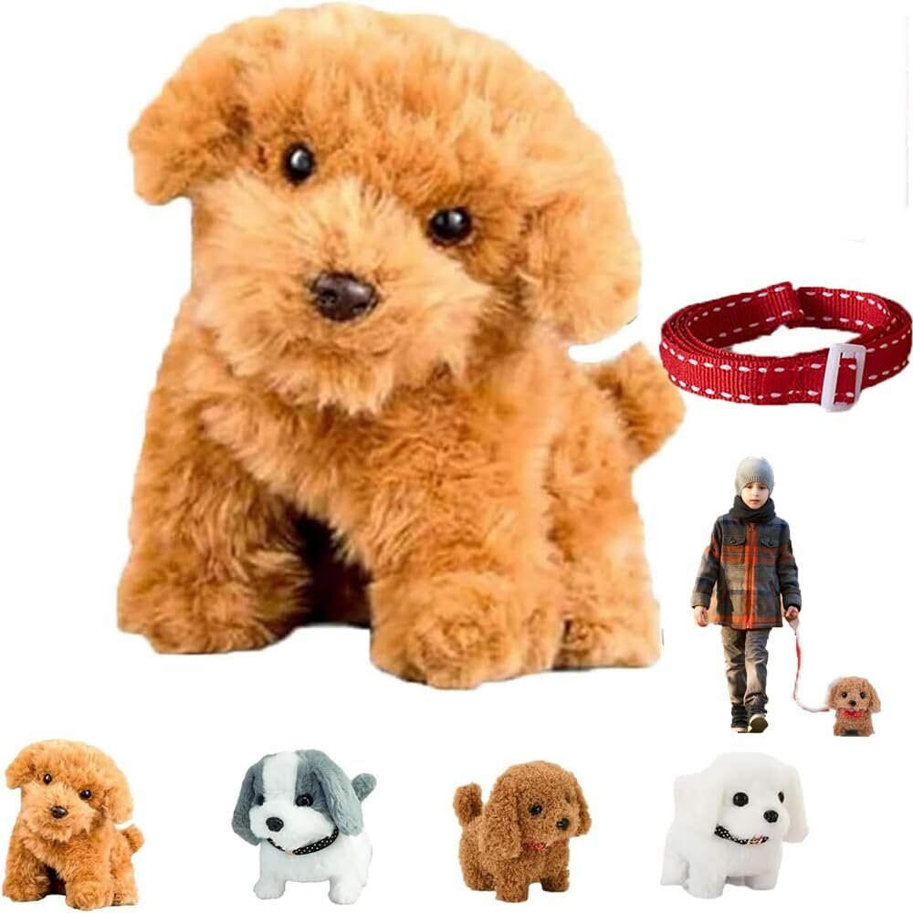 Мой реалистичный робот-щенок с искусственным интеллектом, ведет себя как настоящий щенок, ходит, лает, виляет хвостом