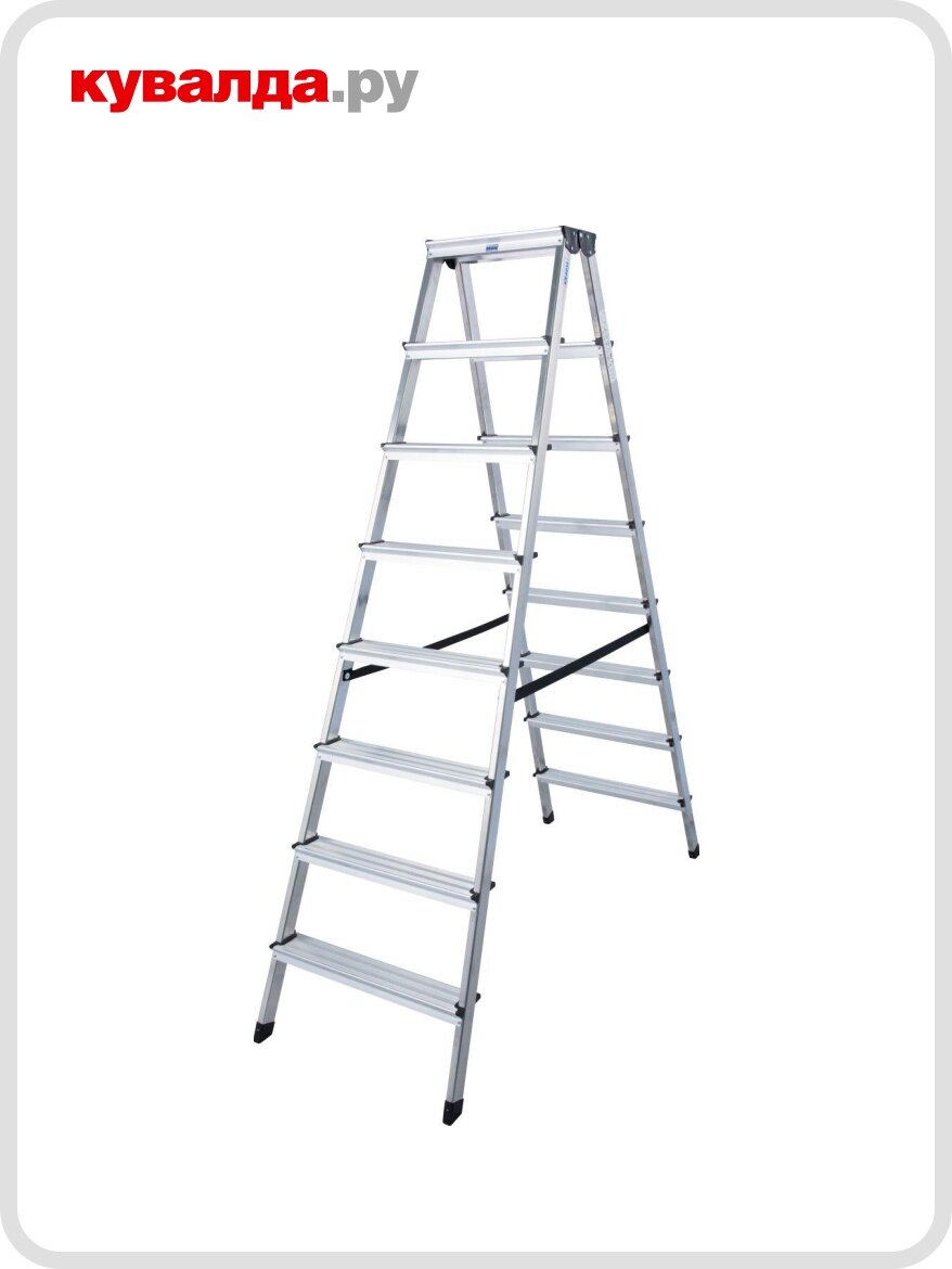Стремянка алюминиевая KRAUSE MONTO DOPPLO 8 ступеней двухсторонняя