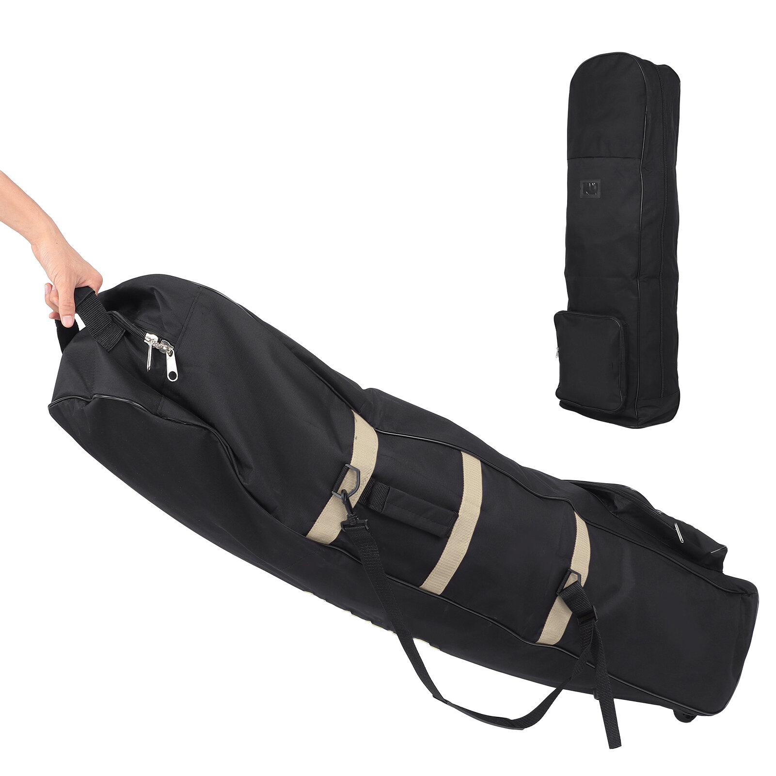 Дорожная сумка для гольфа на колесах Складная 600D Oxford Golf Aviation Bag Клубный чехол для храненияЗолотой