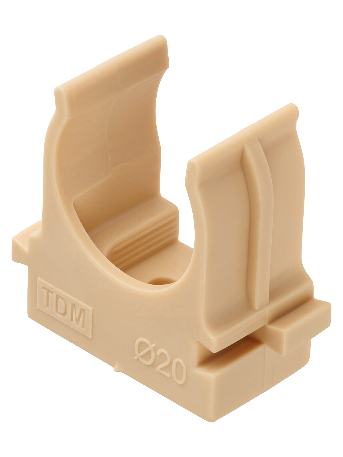 Крепеж-клипса для трубы D20 мм TDM ELECTRIC "ЭКО" сосна (в 1 упаковке 10шт.)