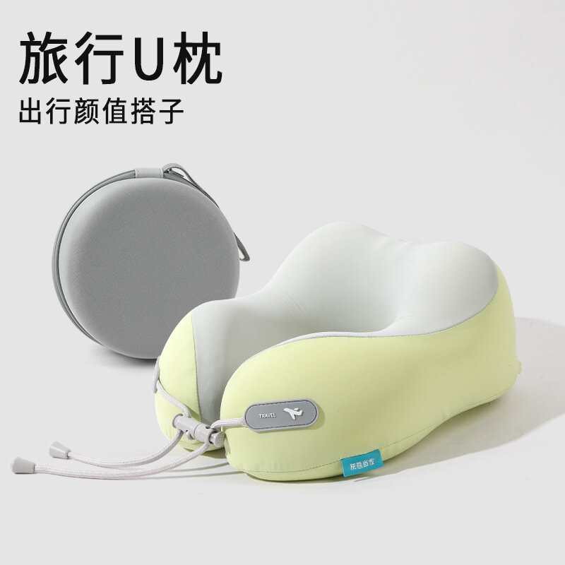 Подушка U-образная из ледяного шелка, подушка для шеи из пены с эффектом памяти, стиль для родителей и детей, подушка для офисного сна, складная подушка для самолета