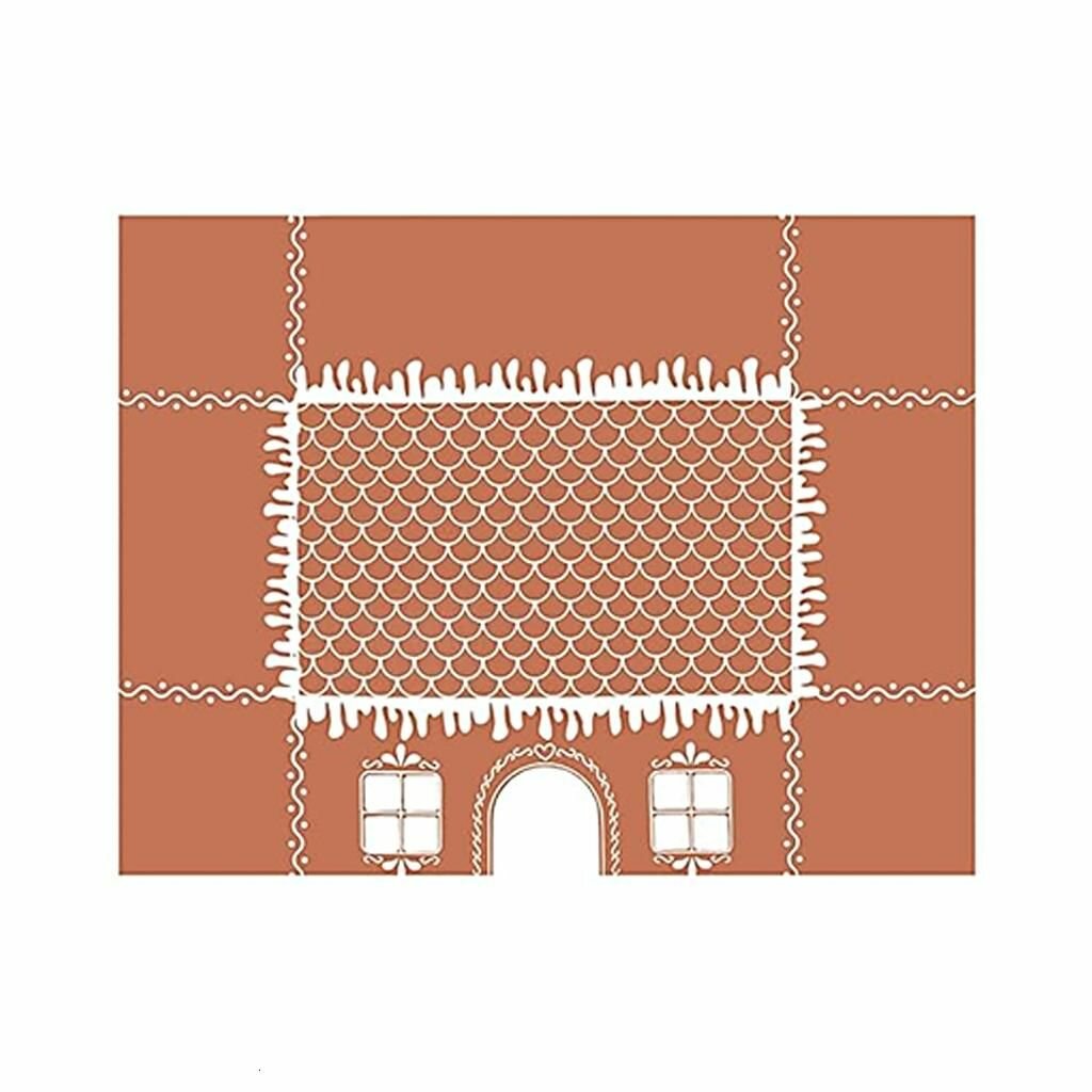 Рождественская скатерть Spiced Cake House, для семейных встреч, праздничных вечеринок, детских игровых зон, уютный зимний декор, - C