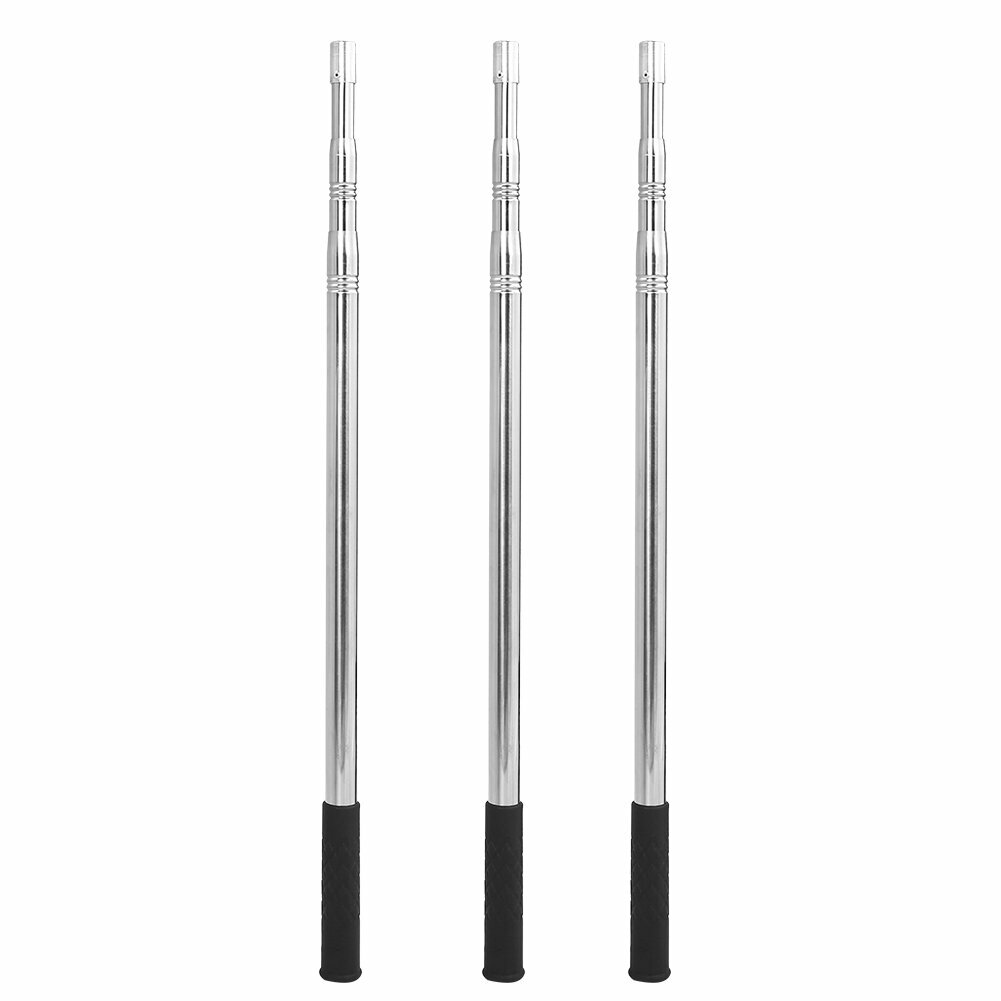 3шт 8 мм Гарпунный Стержень Из Нержавеющей Стали Diddle Net Stick Рыболовные Снасти Длиной 1,5 М Из Трех Секций