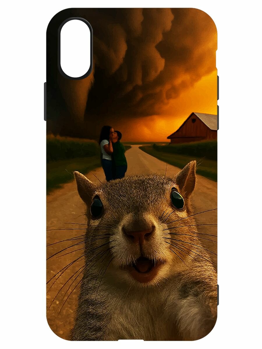 Чехол-накладка Krutoff Soft Case Репортер для iPhone XR черный