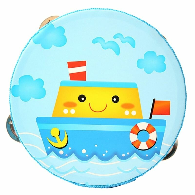 Детский ручной бубен-15см пароходный бубен