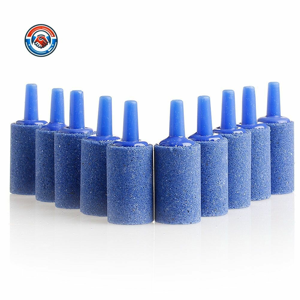 Компрессор для аквариума, набор пузырьковых камней-диффузоров для аэрации и фильтрации воды, подходит для рыбок и ферм, синий песчанистый пластик