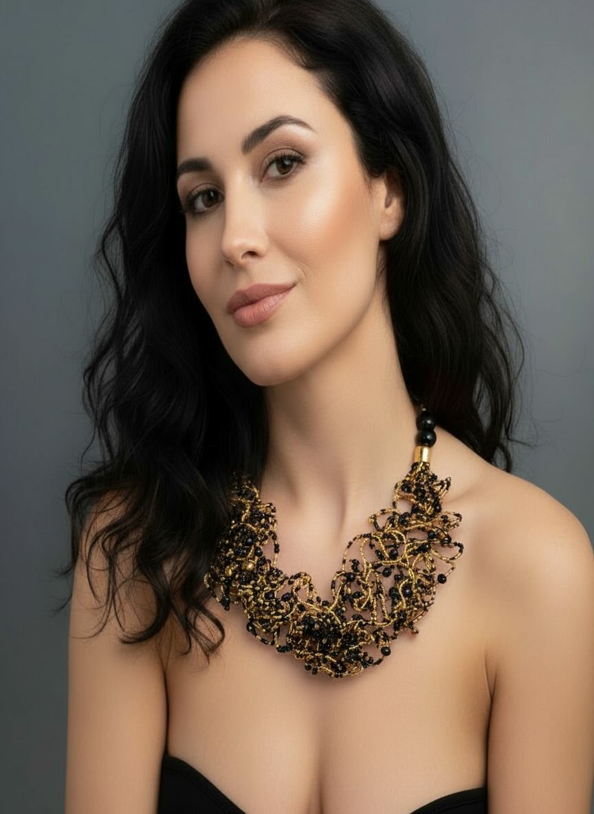 Колье, стекло, муранское стекло