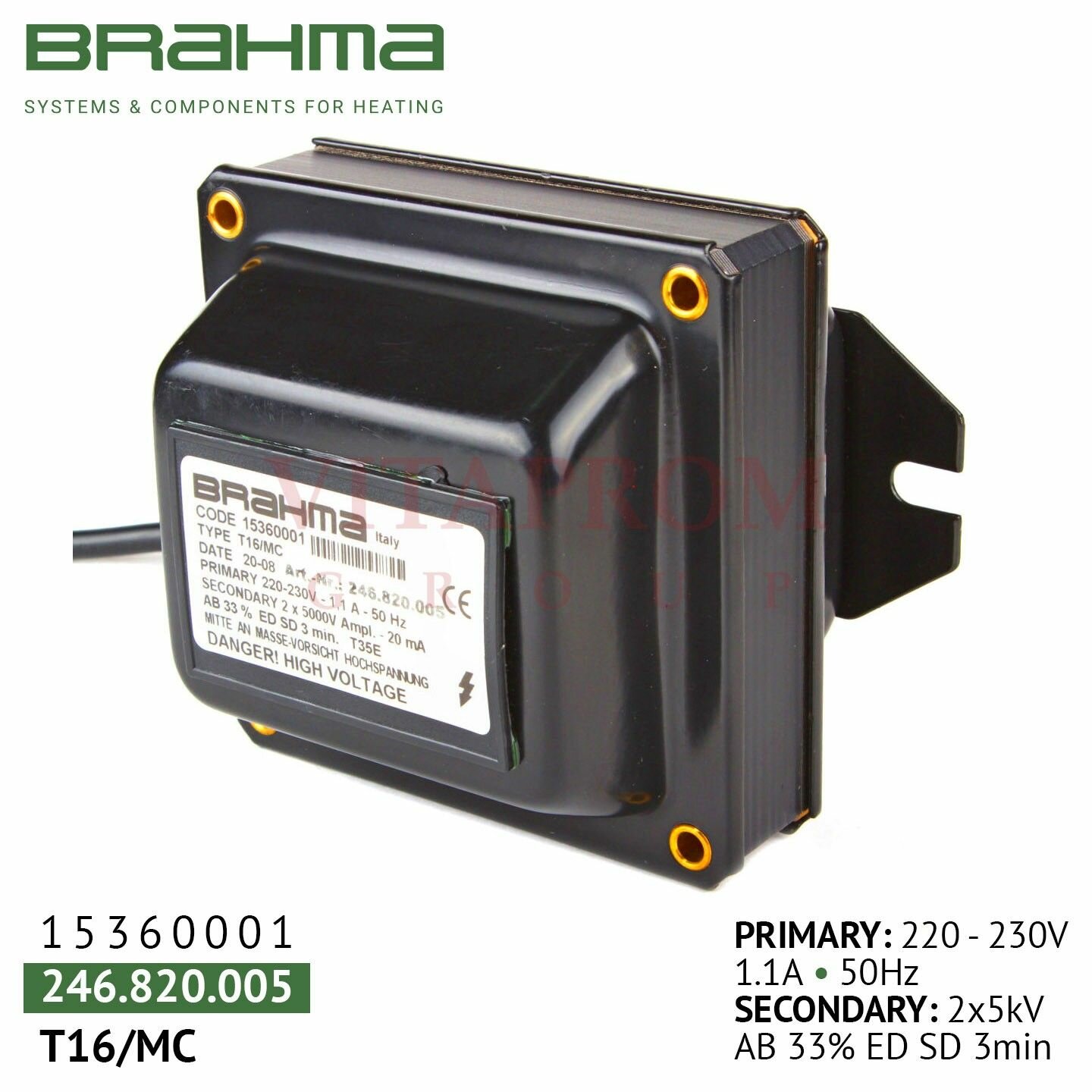 Трансформатор Brahma T16/MC, 15360001 — фото 1
