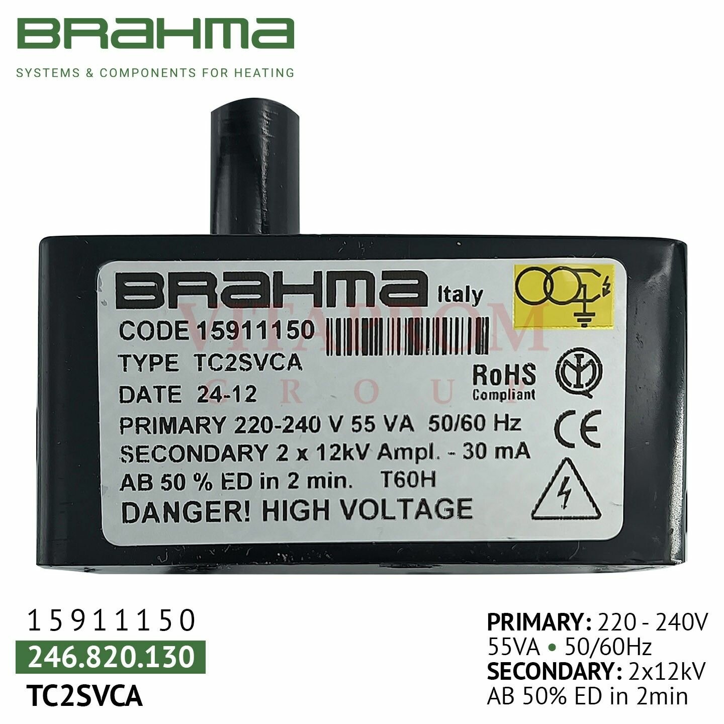 Трансформатор Brahma TC2SVCA, 15911150