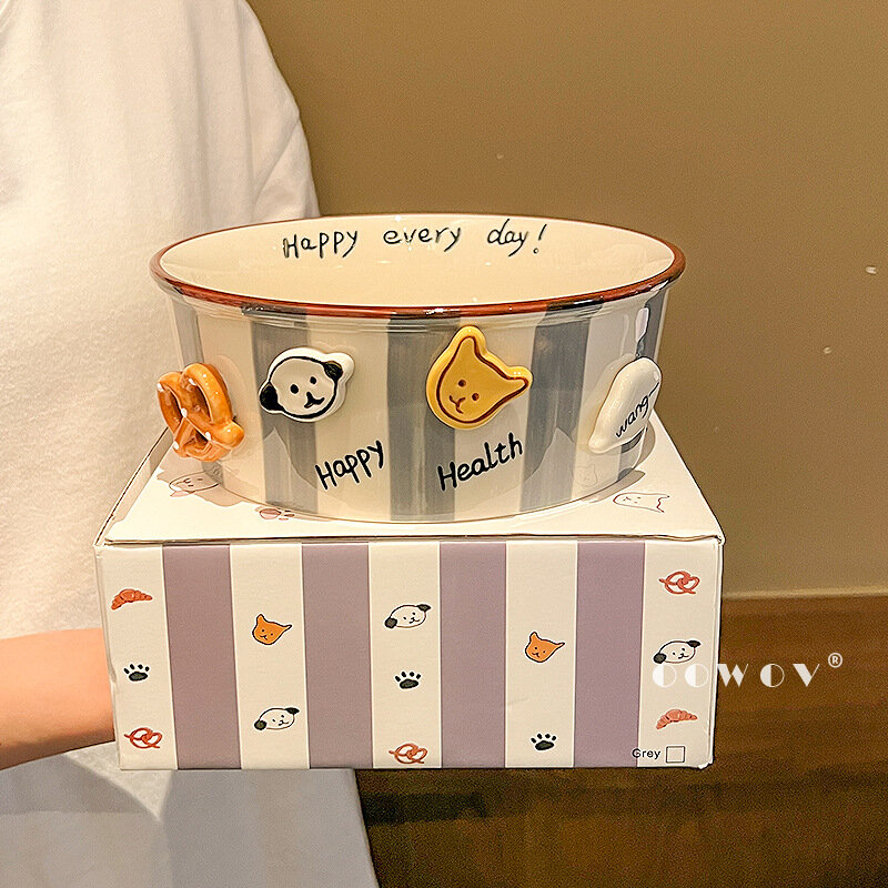 Керамическая маленькая миска для еды с кнопкой, домашняя суповая миска, миска для лапши, миска для закусок, жареной курицы, картошки фри, ведерко для попкорна, салатная миска, йогуртовая миска