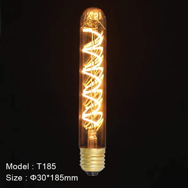 Ретро лампа накаливания T185 E27, 185mm