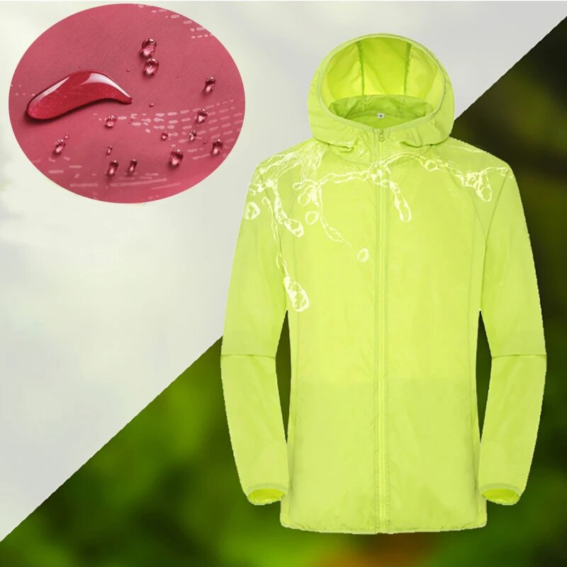 Белый плащ-ветровка с капюшоном, XXXL, Unisex-White