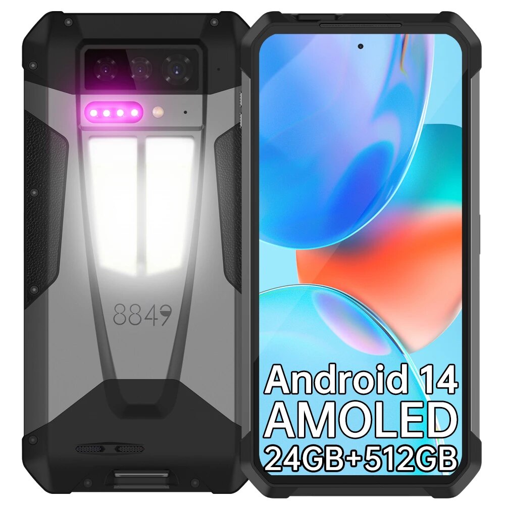 8849 Tank 4 Unihertz прочный смартфон-проектор 720P 100 люмен 5G 6,78' AMOLED 12 ГБ + 512 ГБ Android 14 11600 мАч Dimensity 7300 120 Гц