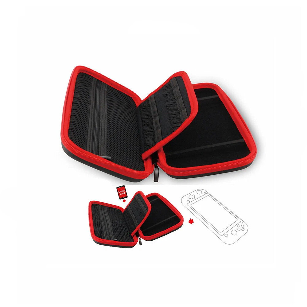 Сумка - защитный чехол жесткий с отсеком для картриджей для Nintendo Switch Lite кейс Черный