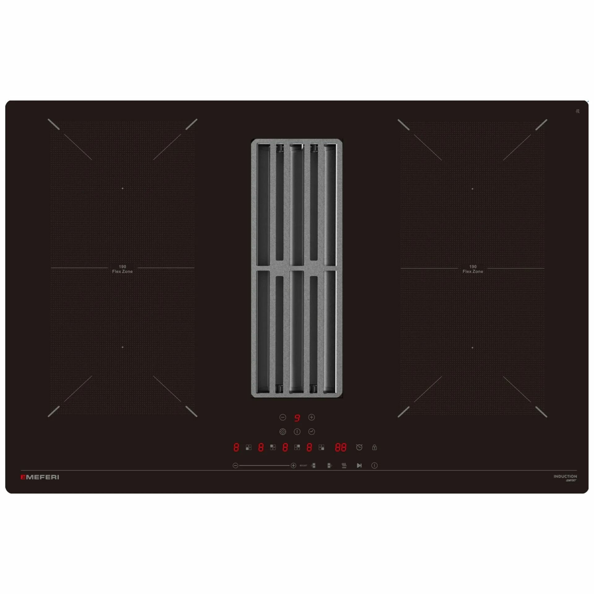 Варочная поверхность MEFERI XSMART75BK Comfort индукционная с вытяжкой