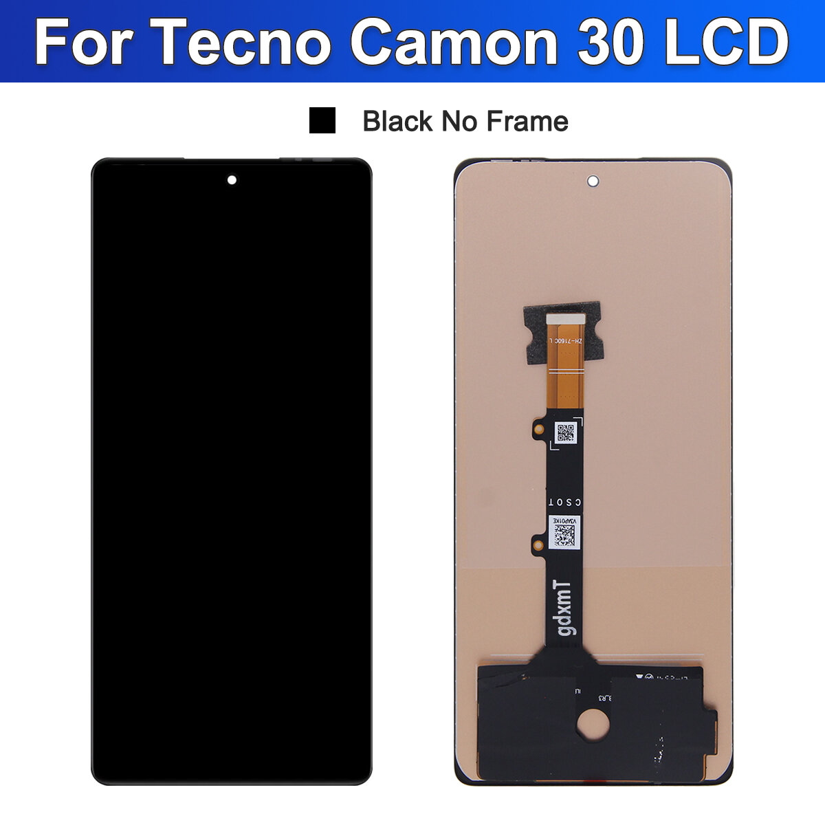 Дисплей Для Tecno Camon 30 (CL6, CL6k) в сборе с тачскрином, черный -TFT